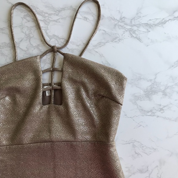 Charlotte Russe | Dresses | Nwt Gold Halter Dredd | Poshmark